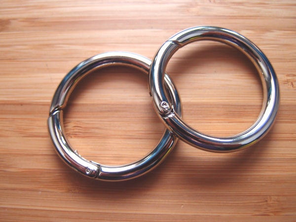 Snap O-Rings Gate Hinged Rings 1.5 Inch / 38mm Silver