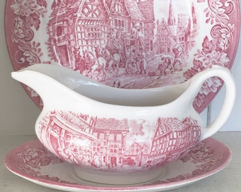 Pink transfer ware | Etsy