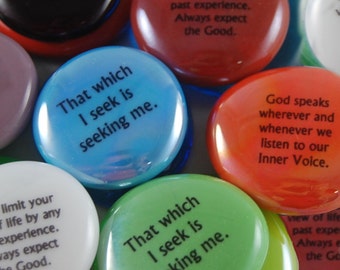 Imprinted Colored Glass Word Stones Christian Scripture