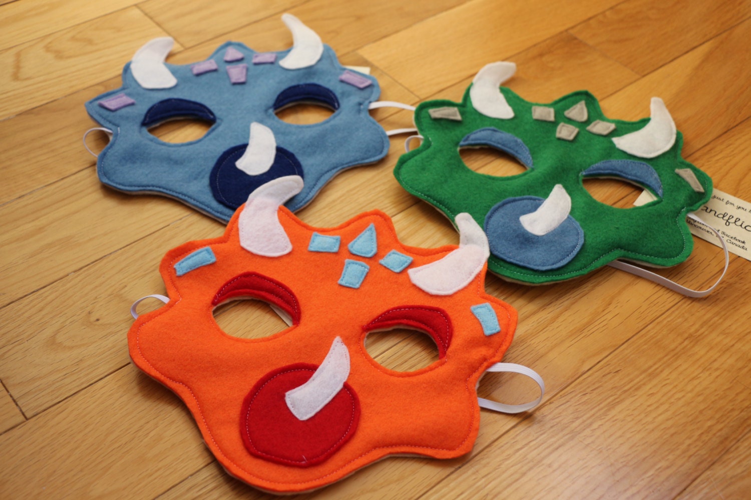 Triceratops Felt Dinosaur Mask for Kids