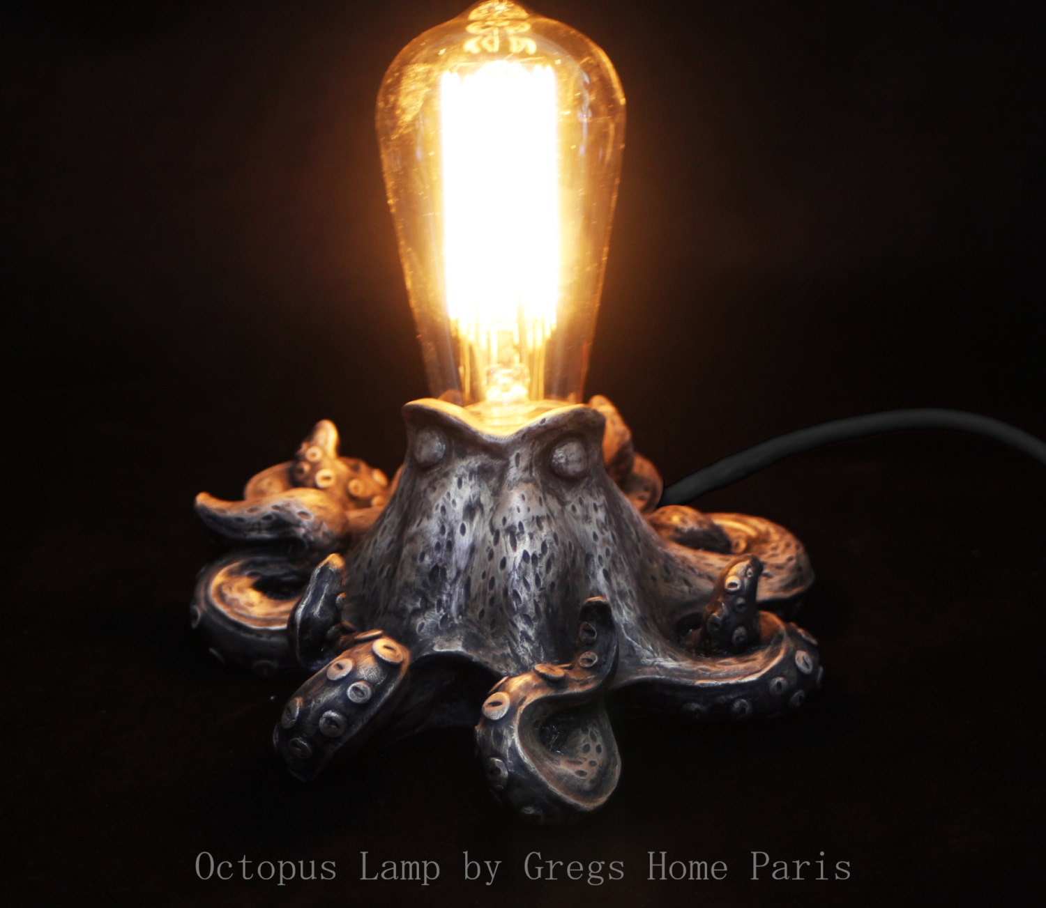 Octopus lamp Steampunk vintage