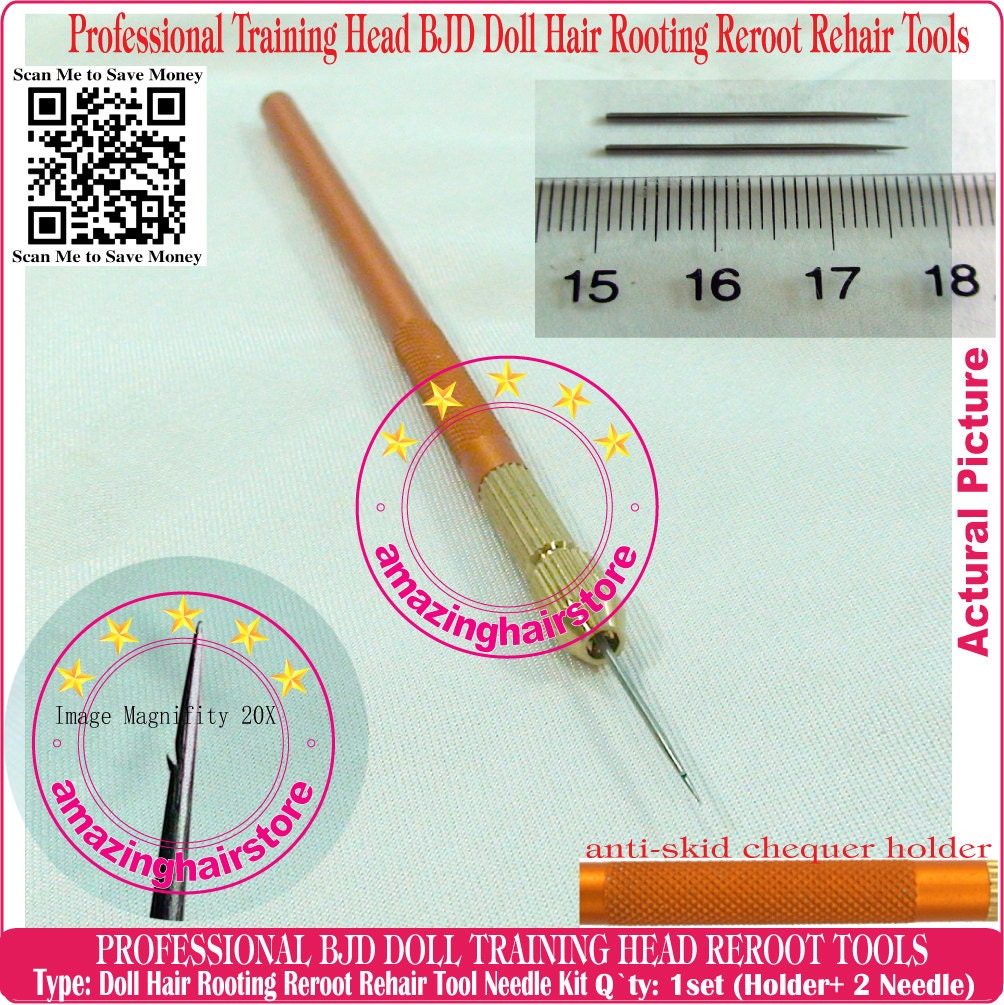 Professional Training Head BJD Doll Hair Rooting Reroot Rehair