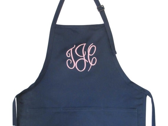 Womens Aprons Personalized Monogrammed adjustable 3 pockets