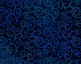 Blue swirl fabric | Etsy