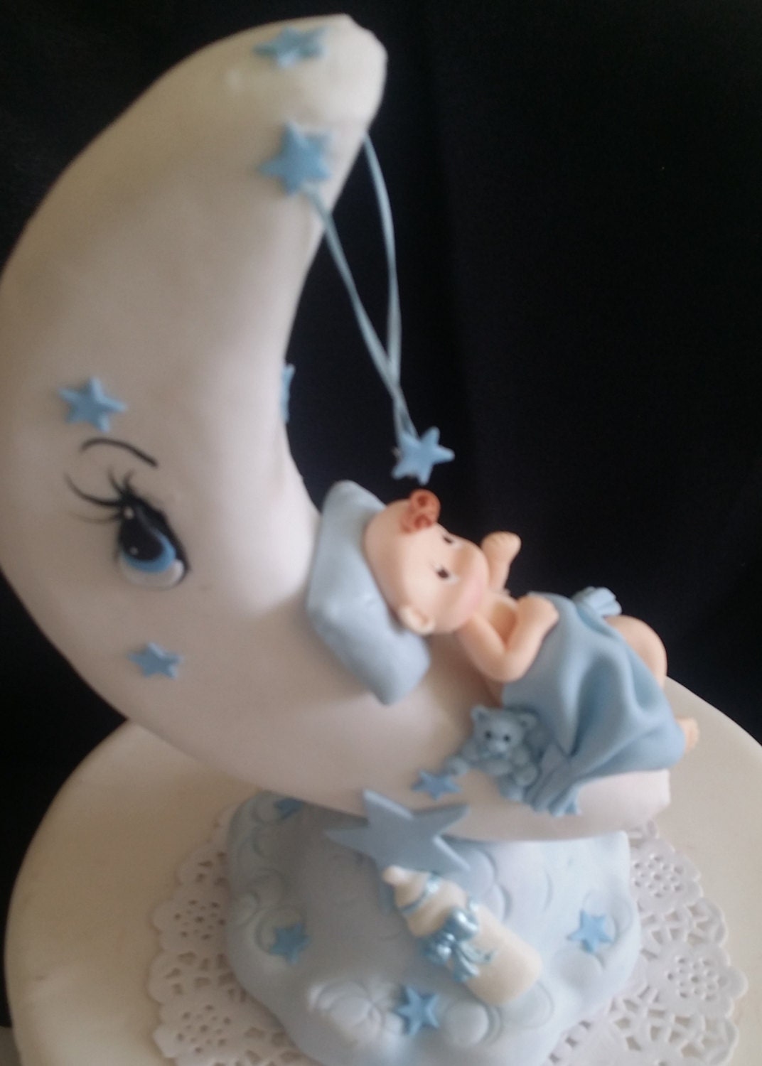 Baby Shower Cake Topper Baby Sleeping on by CakeToppersBoutique