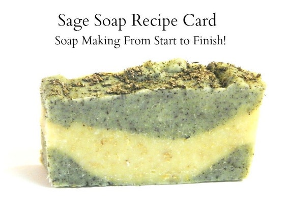 Sage Soap Recipe Card Soap Making From Start to by WellnessLab