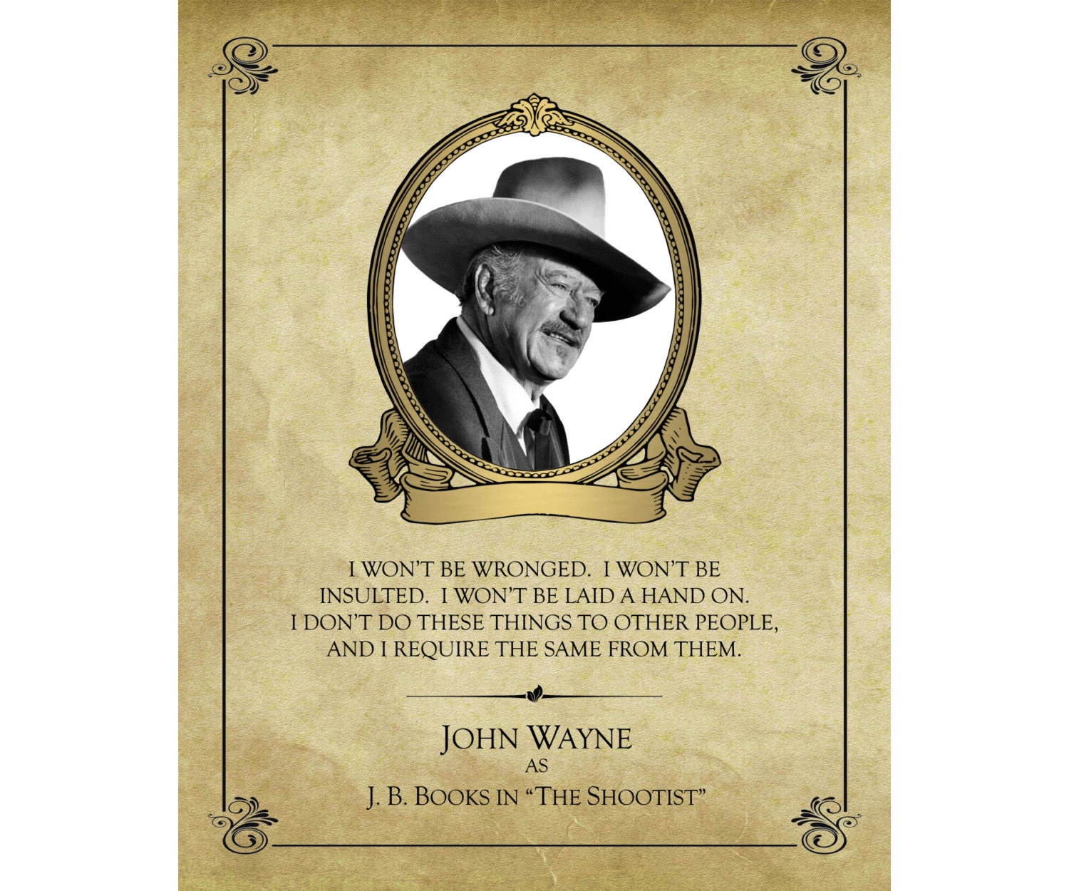 John Wayne as J B Books The Shootist 16x20 print I