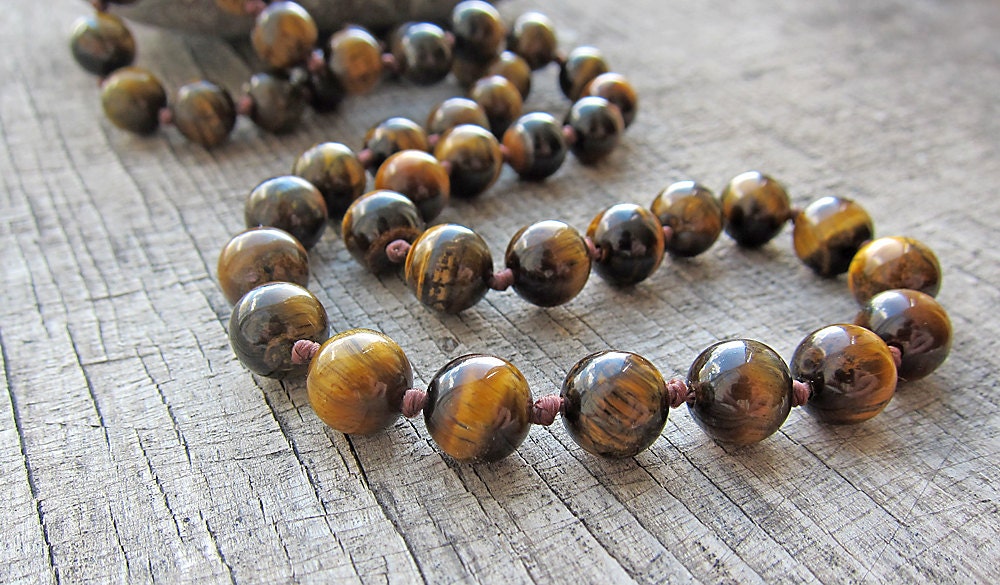 Tiger eye necklace Man necklace Male necklace Necklace for men