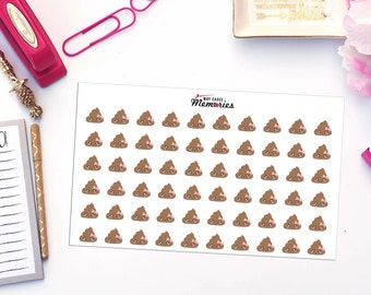 Unique poop stickers related items | Etsy