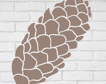 Pine cone stencil | Etsy