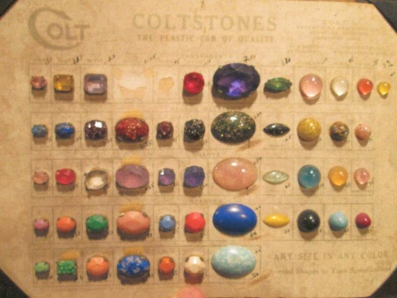 Vintage Colt Firearms COLTSTONE Button The Plastic Gem