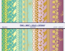 Popular items for pink digital paper on Etsy