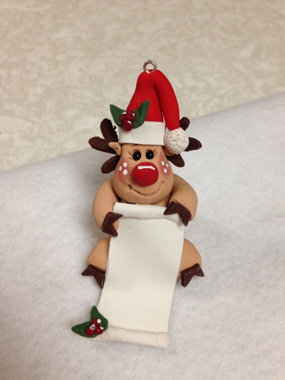 Rudolph Reindeer with Christmas List by DaCZsDesigns on Etsy