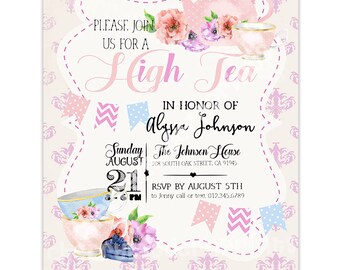 High tea invitation | Etsy