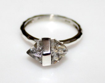 Raw diamond ring | Etsy