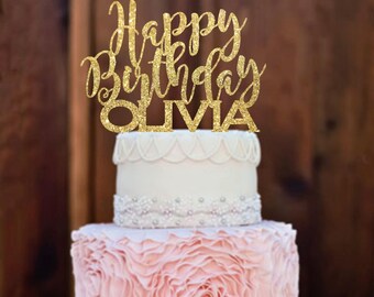 Bling Birthday Cake Toppers