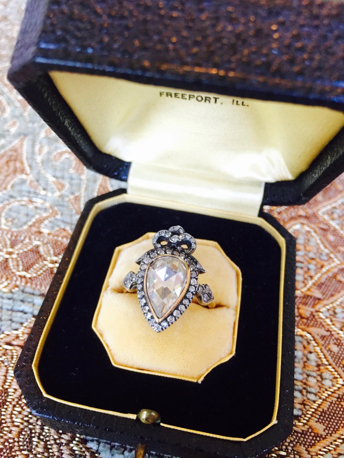 Sale-2.81 Carat Antique Georgian Victorian Engagement Ring