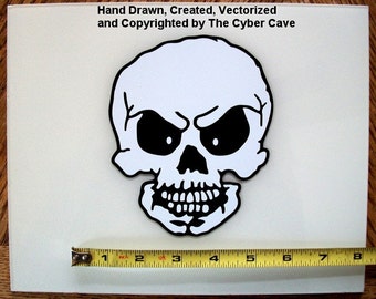 Evil skull sticker | Etsy