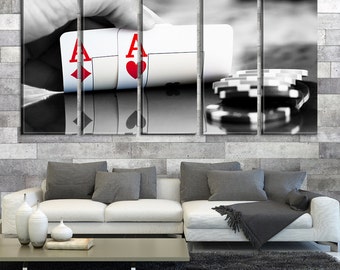 Poker wall art | Etsy