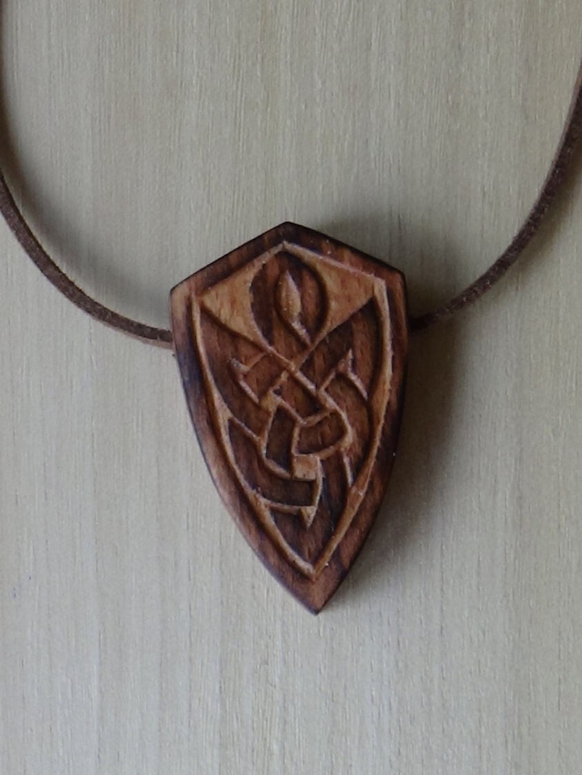 Wooden Celtic pendant runes jewelry unisex celtic by WoodenFairy