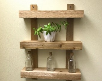 Natural wood shelf | Etsy