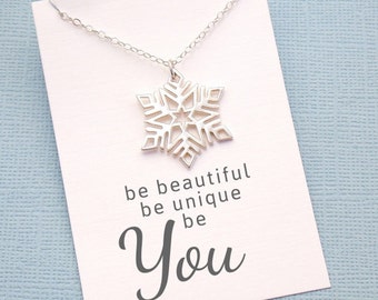 Snowflake necklace | Etsy