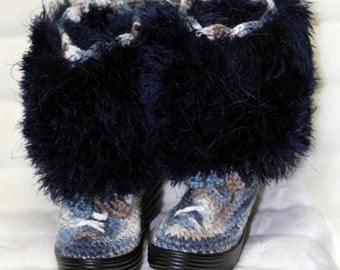 Fuzzy boots | Etsy