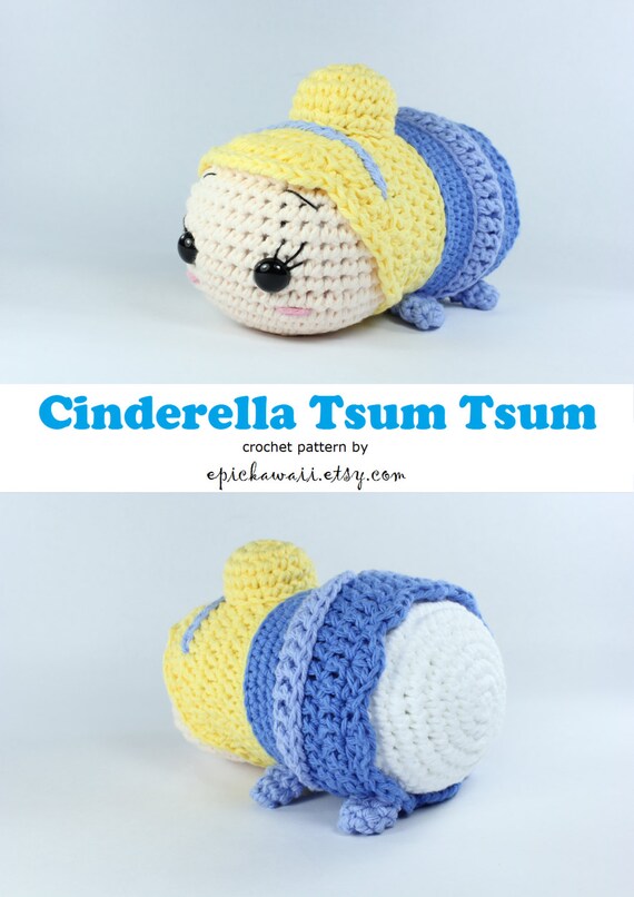 PATTERN: Cinderella Tsum Tsum Crochet Amigurumi Doll