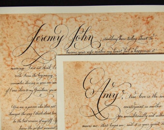 Vows letter paper | Etsy