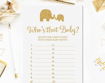 Whos that baby game | Etsy