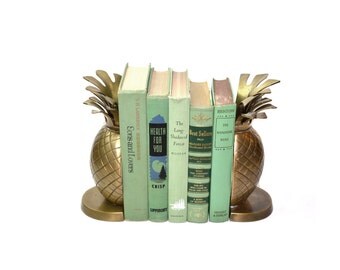Pineapple Bookends Gold Gilded Pineapple Bookends Hollywood