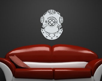 Items similar to Vintage Diving Helmet Vinyl Wall Decal-Choose Any ...
