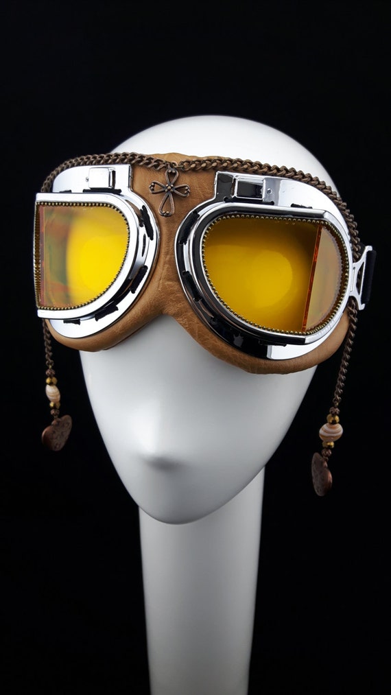 Burning Man Mad Max style Steam Punk Goggles by StarCreationsCa