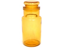 Popular items for amber glass jar on Etsy