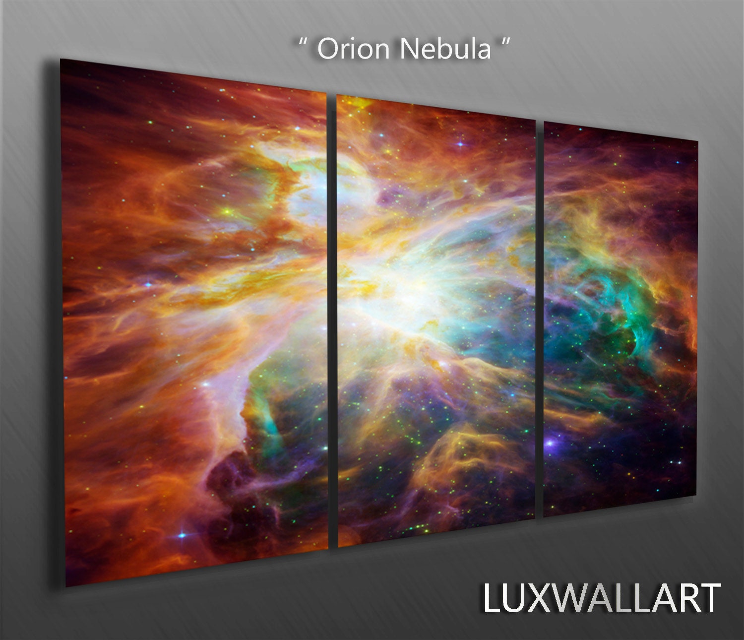 Space Wall Art Orion Nebula Ready to Hang Framed by LuxWallArt
