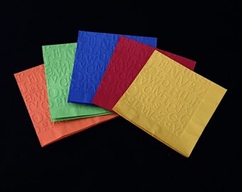 Embossed alphabet | Etsy