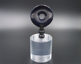 Custom Lamp Finial with a Hand Made and Walnut Stained Cube