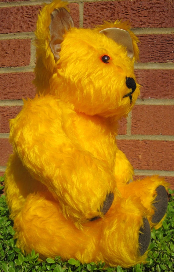 Golden Yellow Teddy Bear Yellow Plush Toy Bear by COLDHAMCUDDLIES