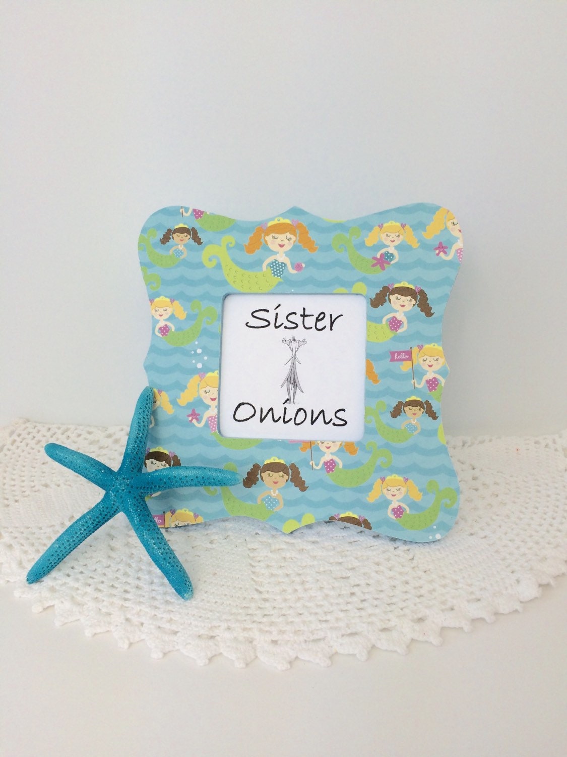 Sea Girls Decoupaged Picture Frame Mermaid Picture Frame