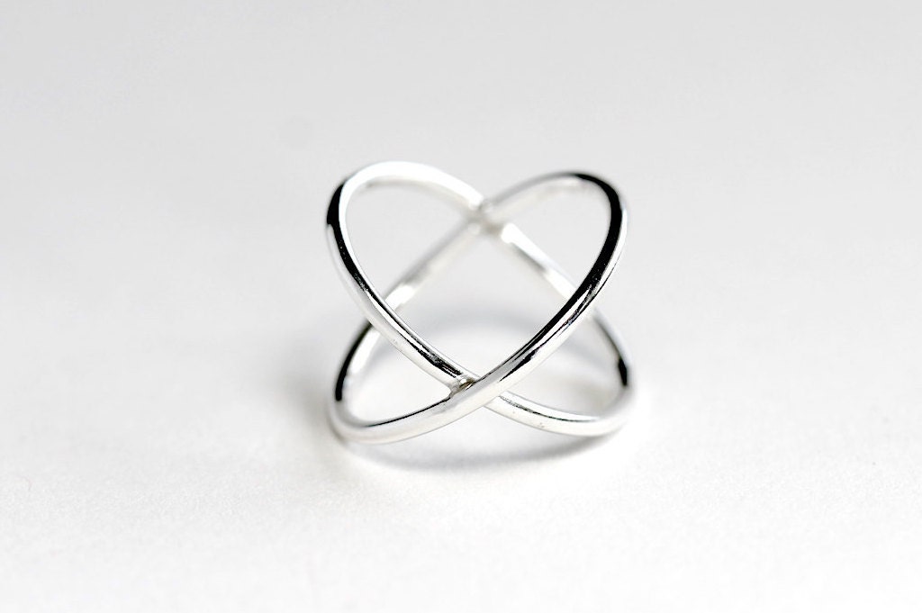 Criss Cross Ring X Ring Silver X Ring Sterling Silver X