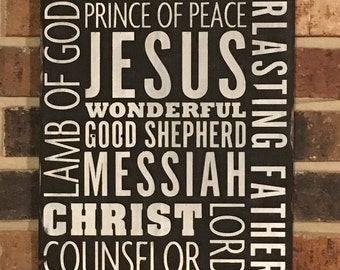 Jesus wood sign | Etsy