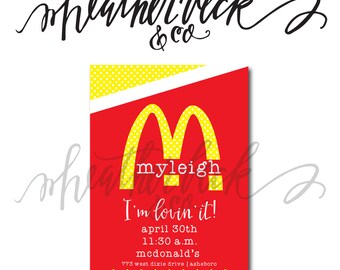 Mcdonalds birthday | Etsy