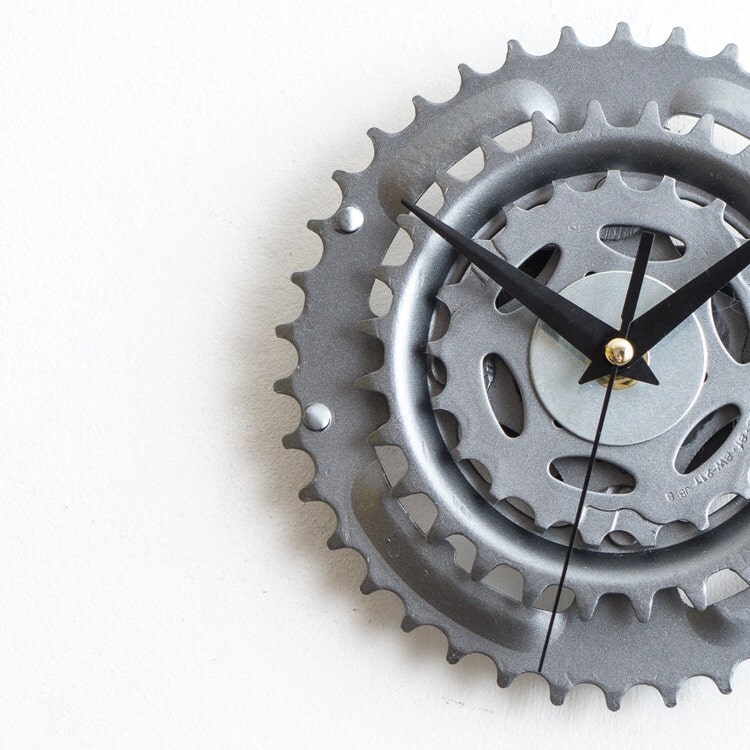 Bicycle Wall Clock Industrial Clock Bike Clock by ClockLight