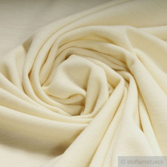 Fabric pure wool Single jersey raw white wool white