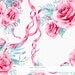 Watercolor Roses ClipArt Valentine Flowers Handpainted Floral