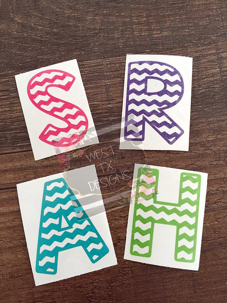 Chevron Alphabet Vinyl Decal Chevron Letter Chevron