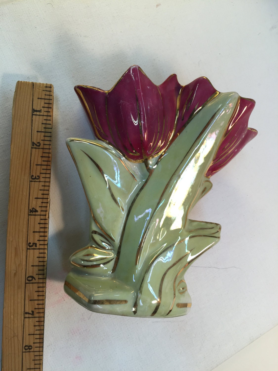 Vase Vintage Double Tulip Kass