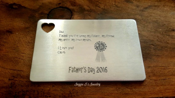 Engraved Wallet Card Gift for Him Father's Day We Love