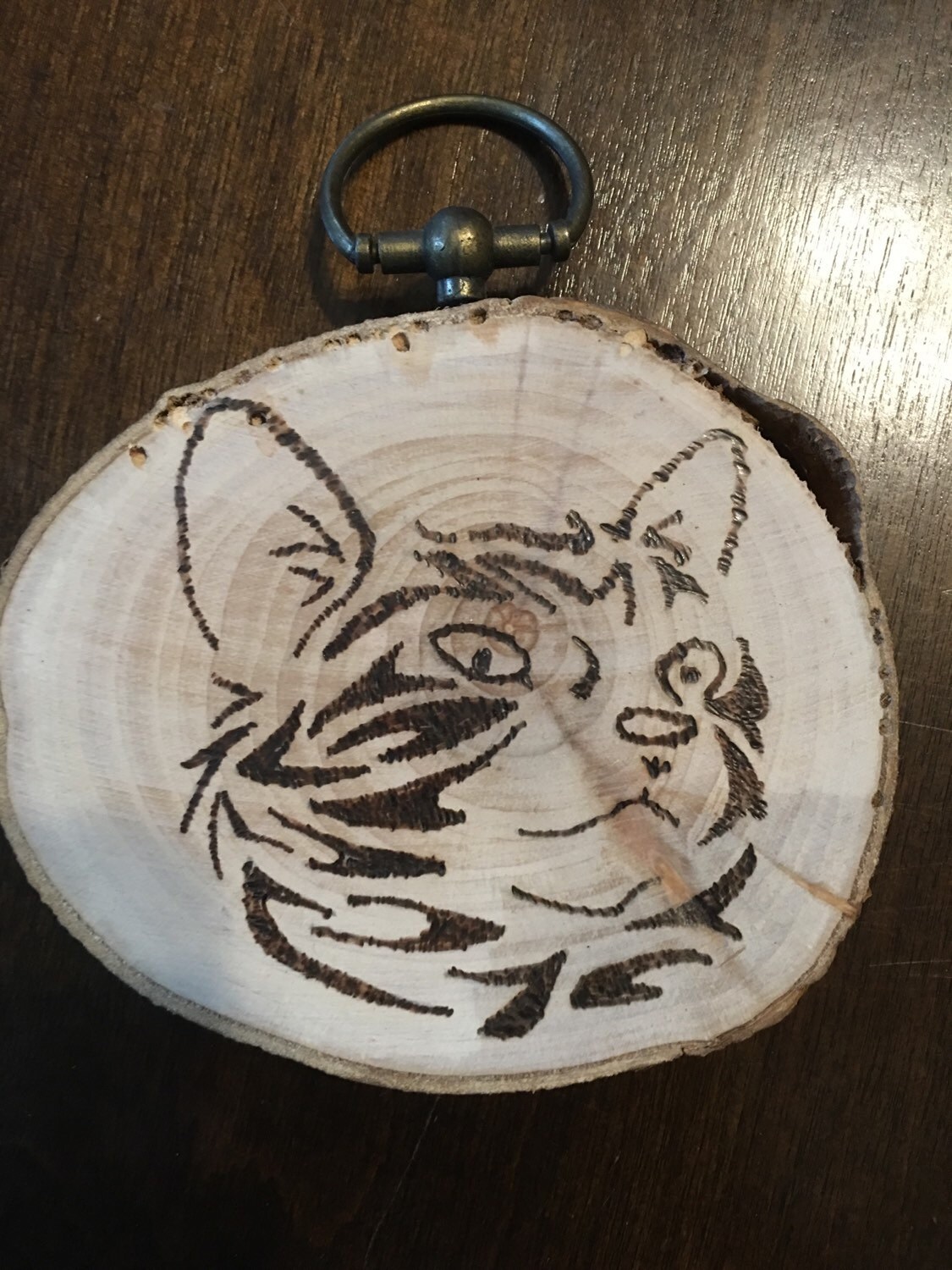 Cat sign cat decor pyrography cat ornament ornament cat