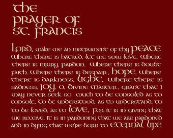 Prayer of st francis | Etsy